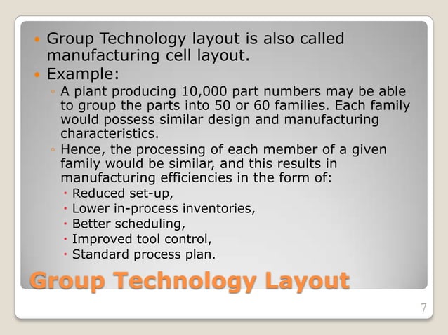 Group Layout (Manufacturing Management) | PPTX