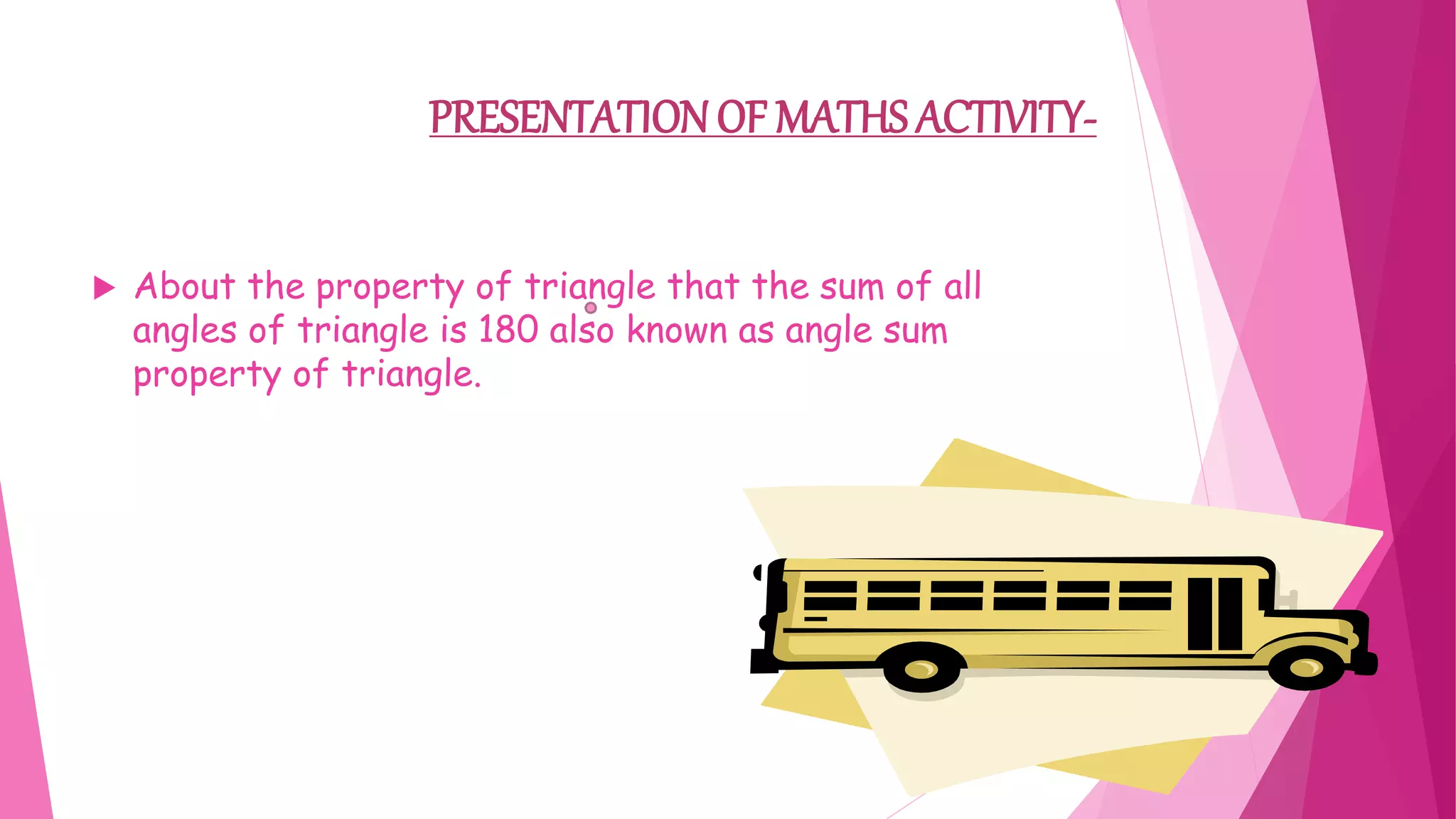 Sum of all Angles of a Triangle | PPTX