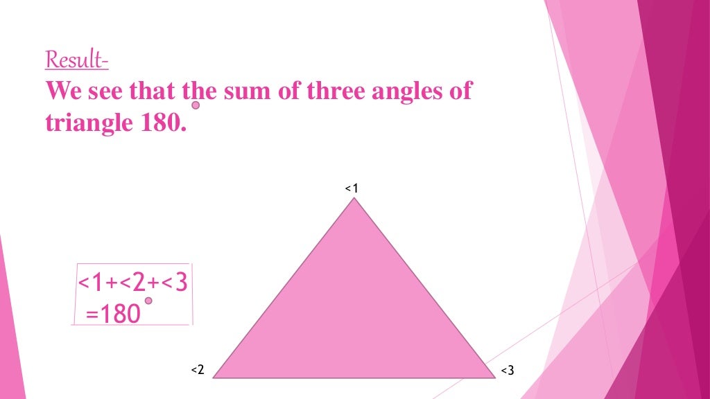 Sum of all Angles of a Triangle