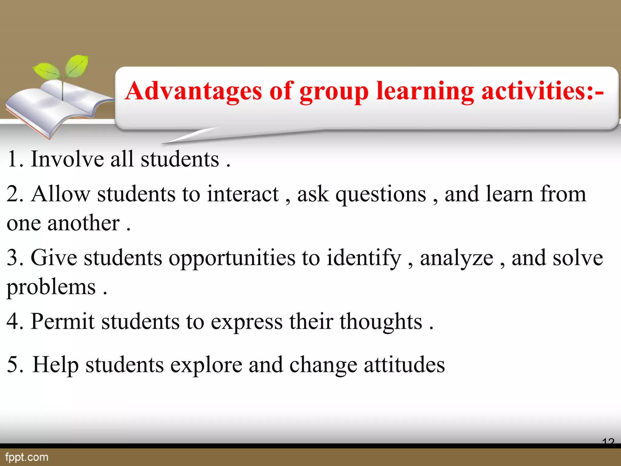 Group learning activities | PDF