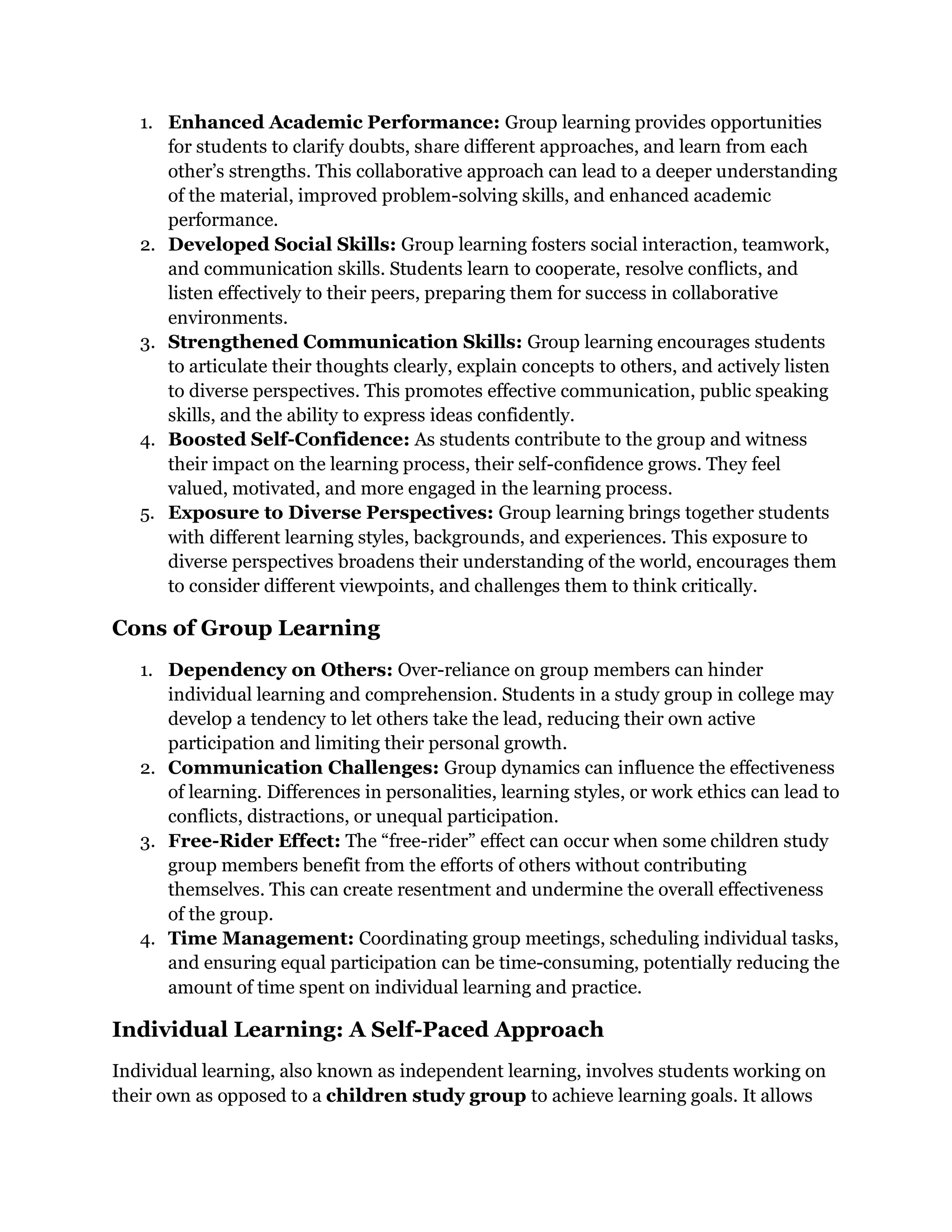 Group Learning versus Individual Learning Pros and Cons.pdf