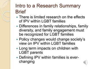 Group lgbt ipv presentation final | PPSX | Sexual Health | Diseases and ...