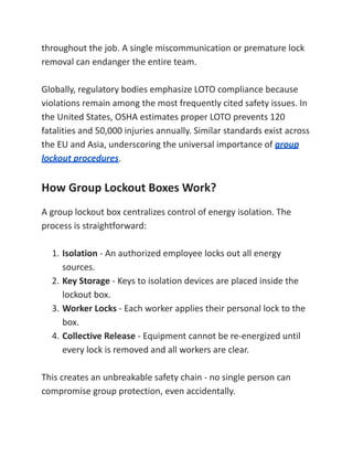 Group Lockout Boxes_ Essential Tools for Multi-Worker Safety Procedures ...
