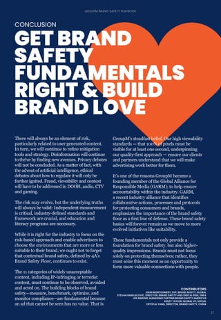 GroupM Brand Safety Playbook For Marketers | PDF