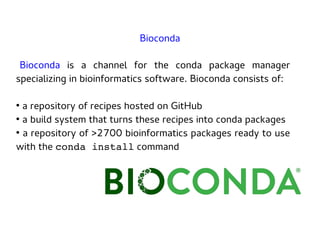 Conda and Bioconda | PDF