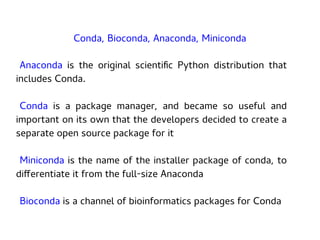 Conda and Bioconda | PDF