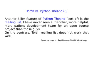 Torch: a scientific computing framework for machine-learning practitioners | PPT