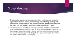 Group Meeting, Training, Documentation.pptx