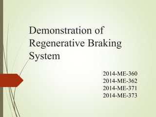 Regenerative Braking System | PPT