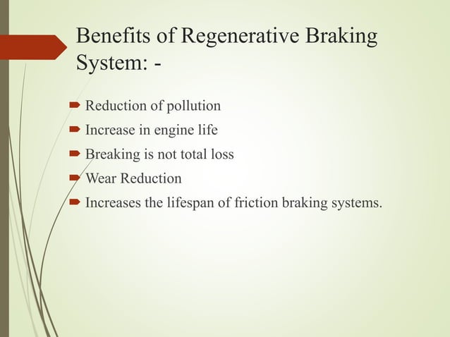 Regenerative Braking System | PPT