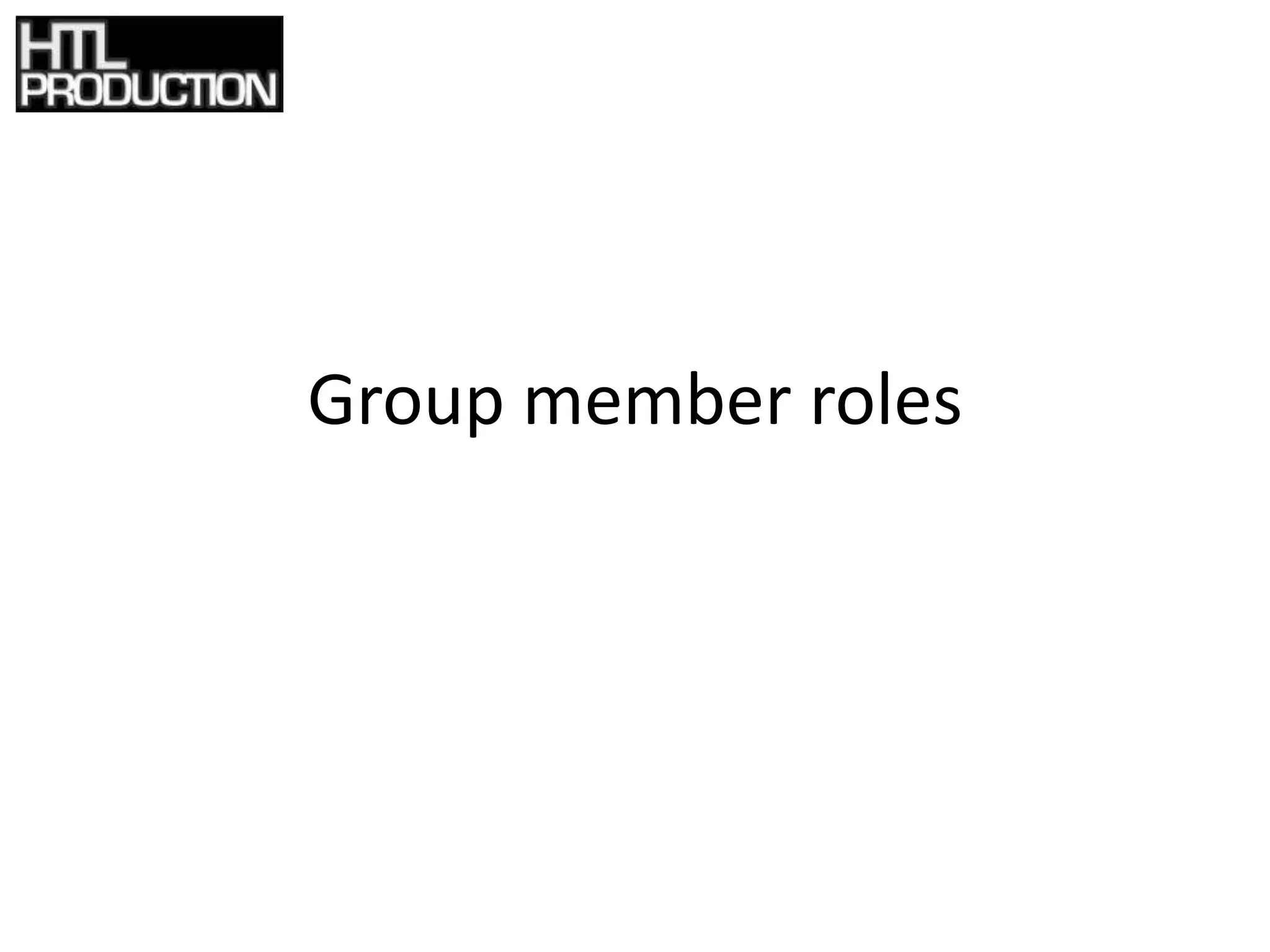 Group member roles | PPTX