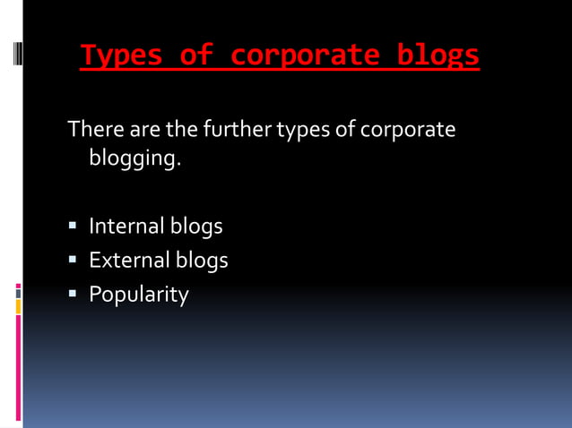 corporate blogging | PPTX