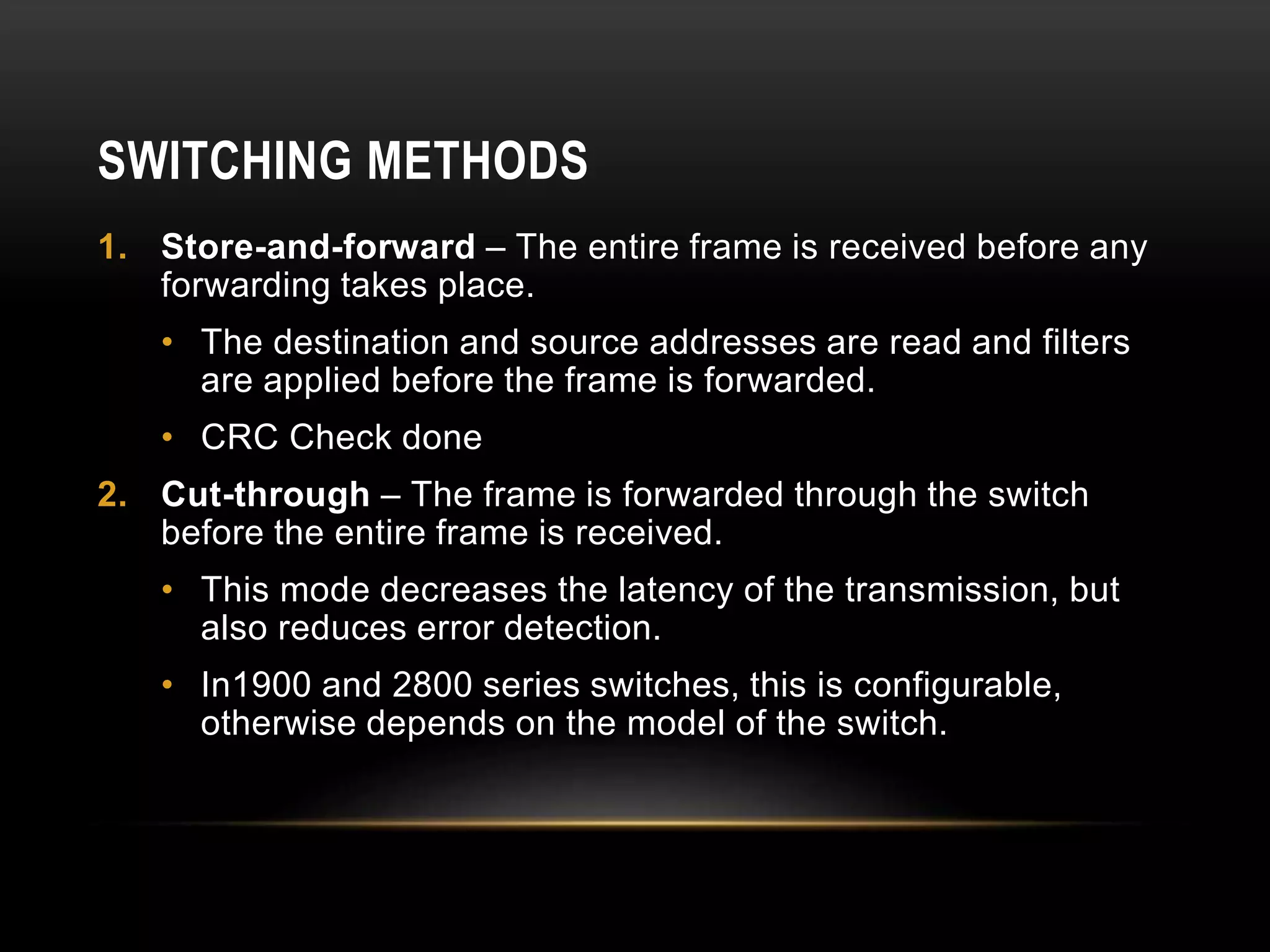 Switching Concepts presentation | PPTX