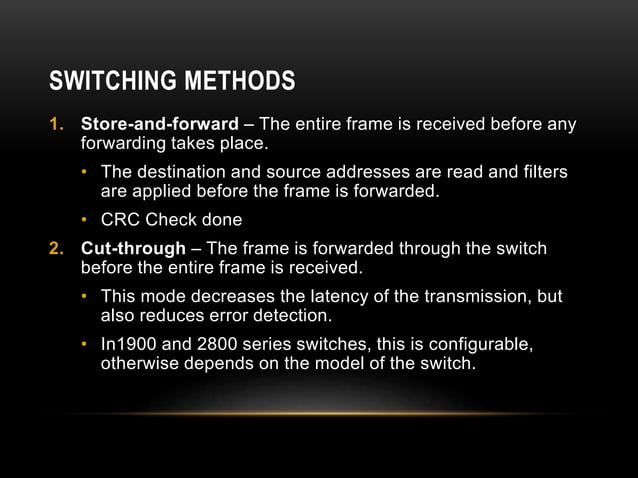 Switching Concepts presentation | PPTX