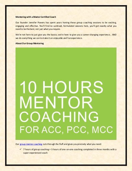Group Mentor Coaching | PDF