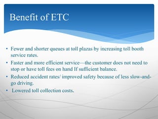 Automatic Toll Tax Collection System by Using RFID | PPTX