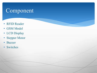 Automatic Toll Tax Collection System by Using RFID | PPTX