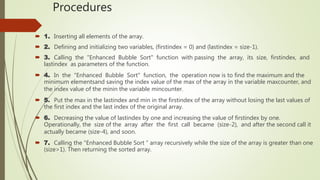 enhancement of sorting algorithm | PPT