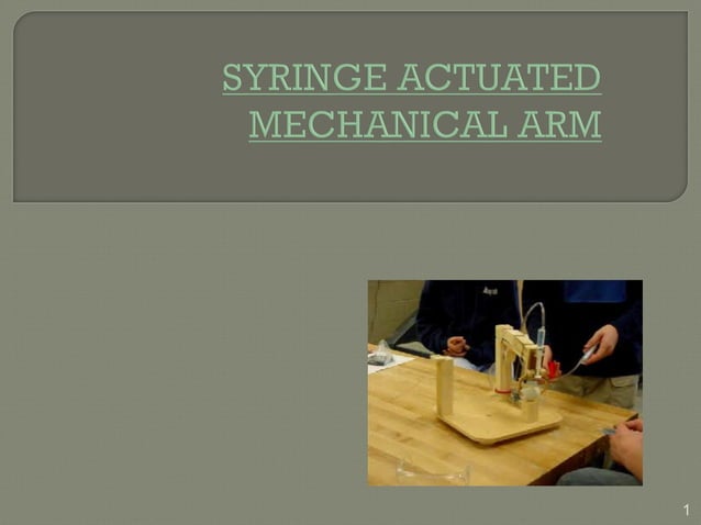Syringe Actuated Mechanism | PPT