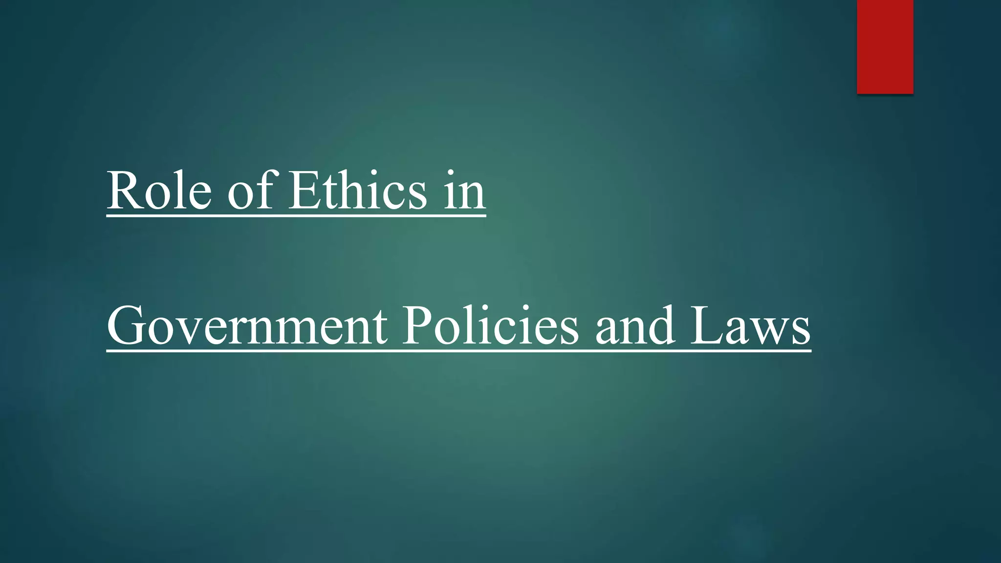 corporate governance related to ethic topics | PPT