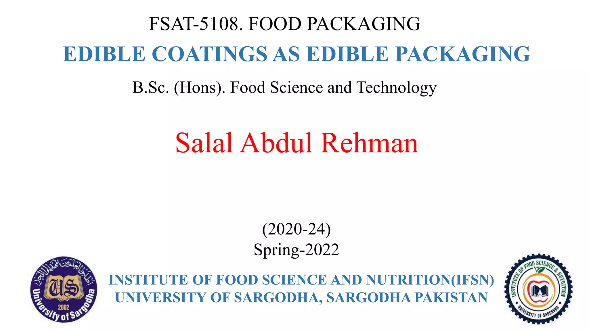 EDIBLE COATINGS AS EDIBLE PACKAGING.pptx