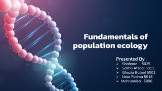 Population Ecology Fundamentals and types | PDF