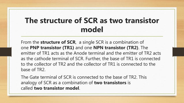 Silicon controlled rectifier (SCR).ppt | Operating Systems | Computer ...