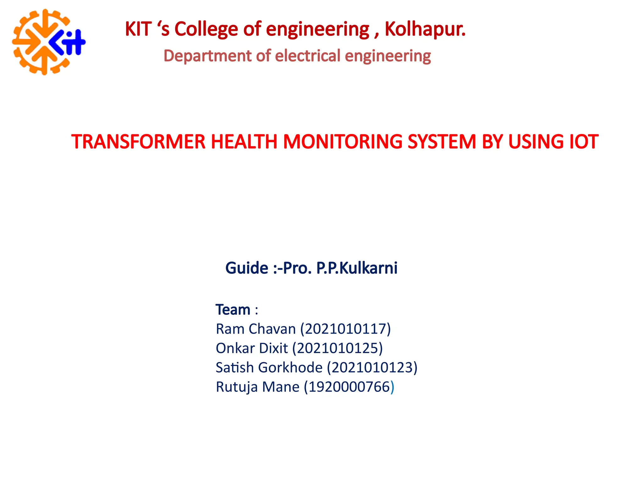 Group No.9x.pptx this ppt include information about trafo health monitoring | PPT