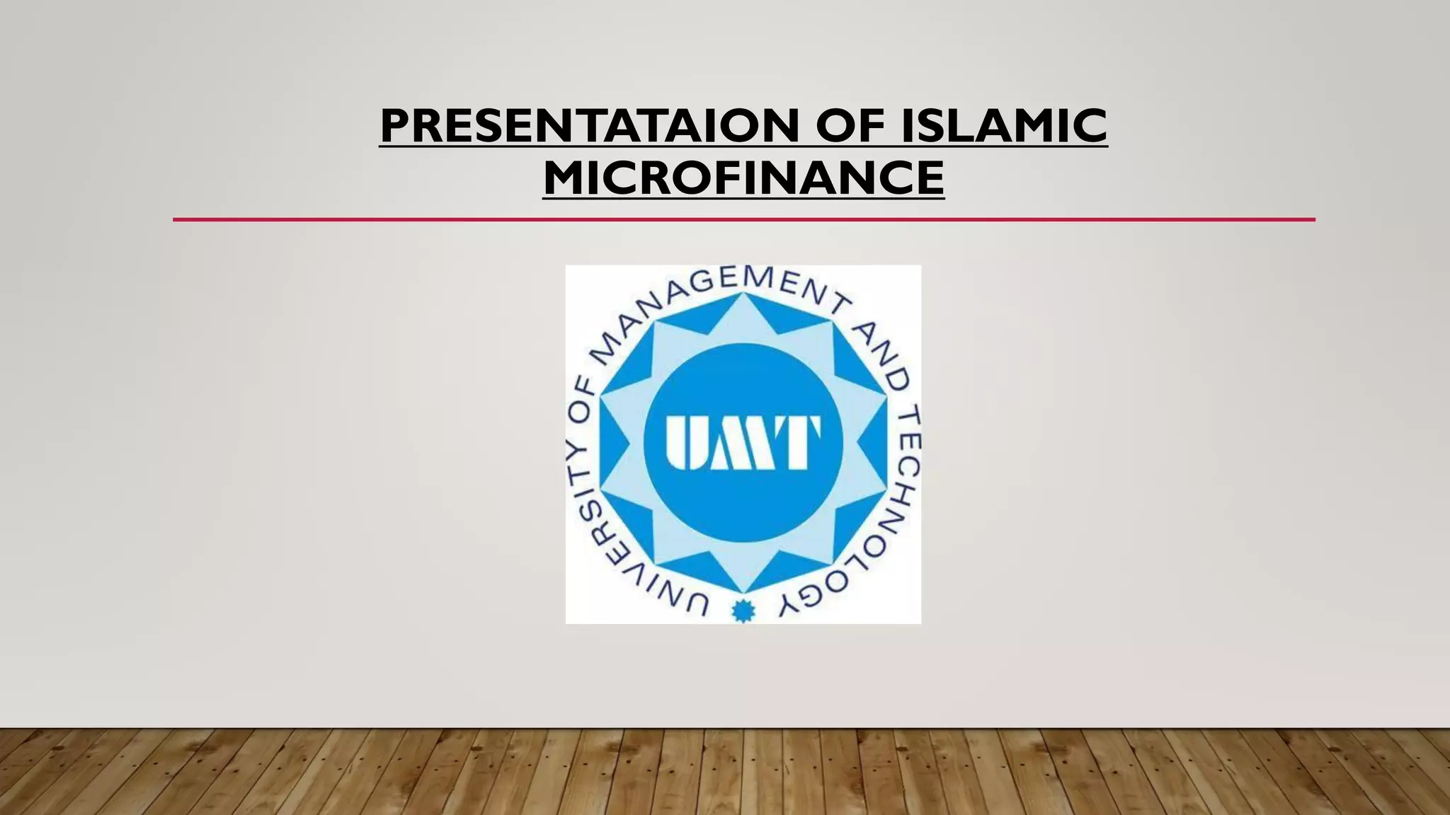 Islamic Microfinance In Pakistan | PPT