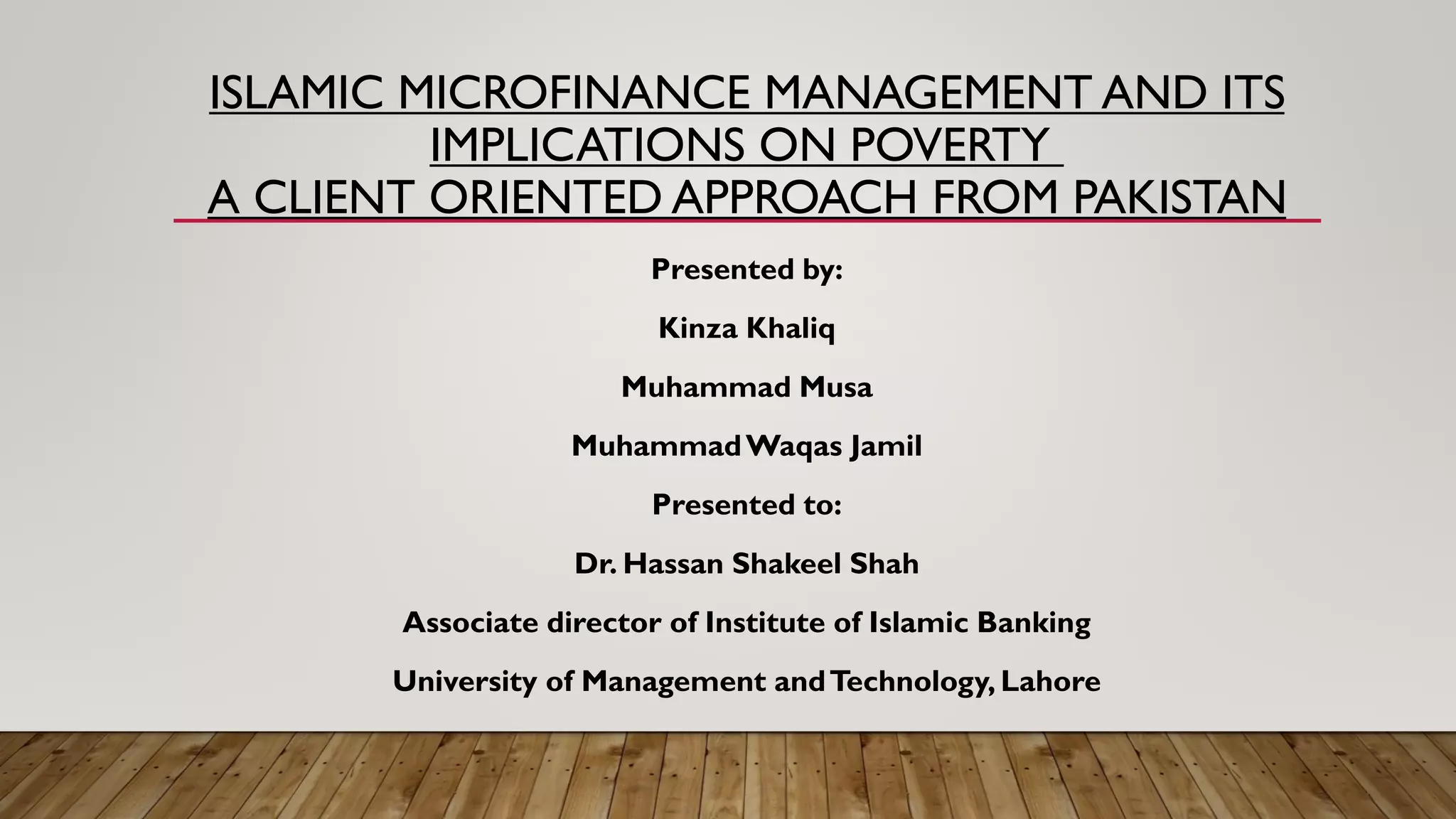 Islamic Microfinance In Pakistan | PDF | Government Support and Welfare | Financial Assistance