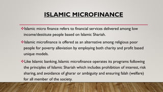 Islamic Microfinance In Pakistan | PDF | Government Support and Welfare | Financial Assistance