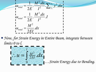 Study of Strain Energy due to Shear, Bending and Torsion | PPTX