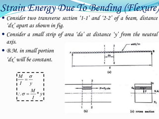 Study of Strain Energy due to Shear, Bending and Torsion | PPTX