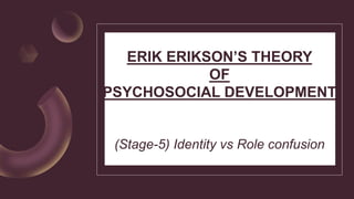 Erikson' theory | PPTX | Family and Relationships
