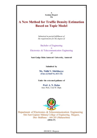 NEW METHOD FOR TRAFFIC DENSITY ESTIMATION | DOCX