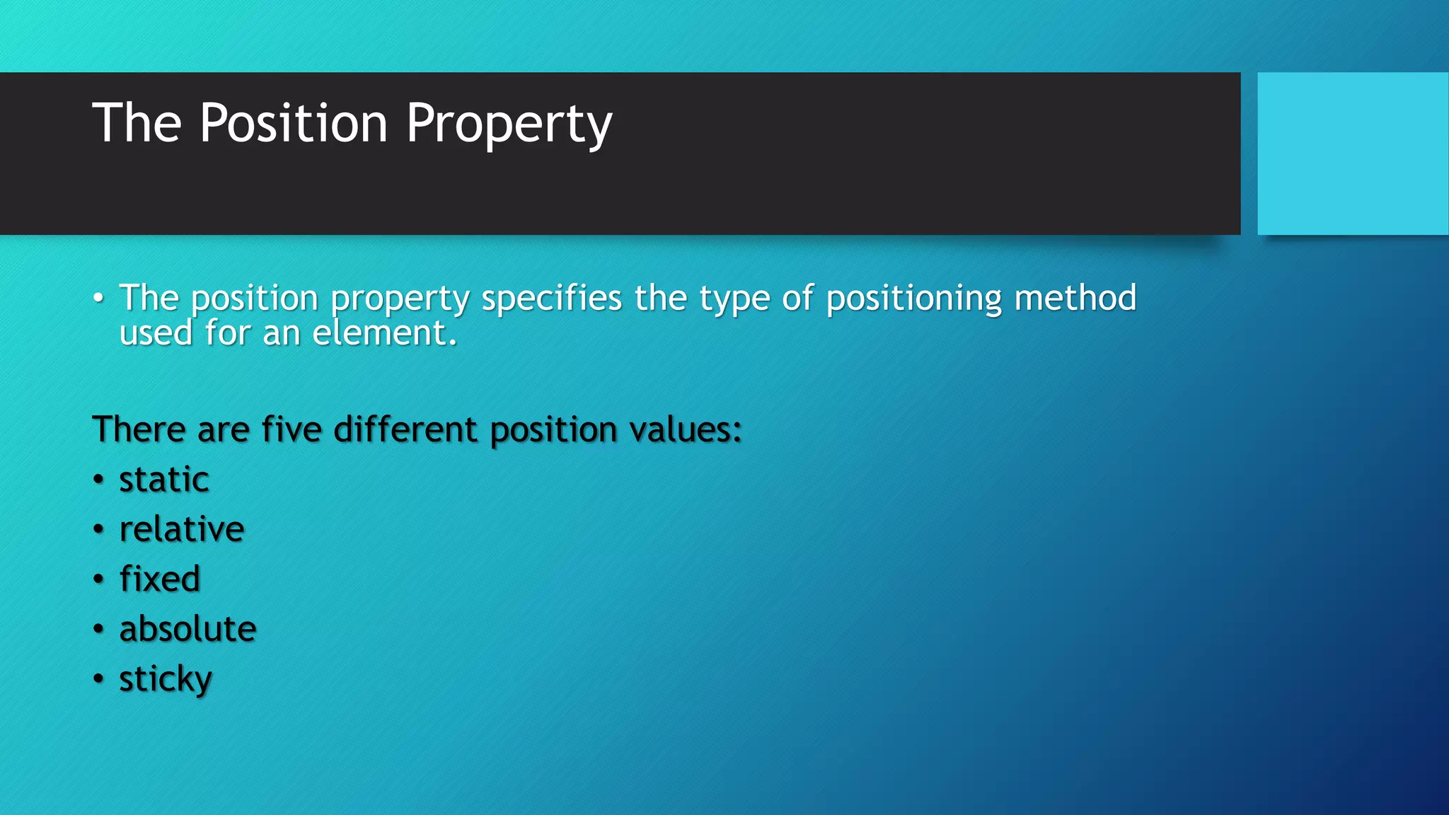 Css Positioning And Features Of Css3 Ppt 9829