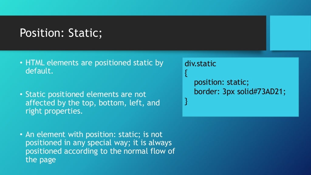 CSS Positioning And Features Of CSS3 css-positioning-and-features-of-css3