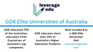 Group of 8 australian universities (g8 australian university) | PPT