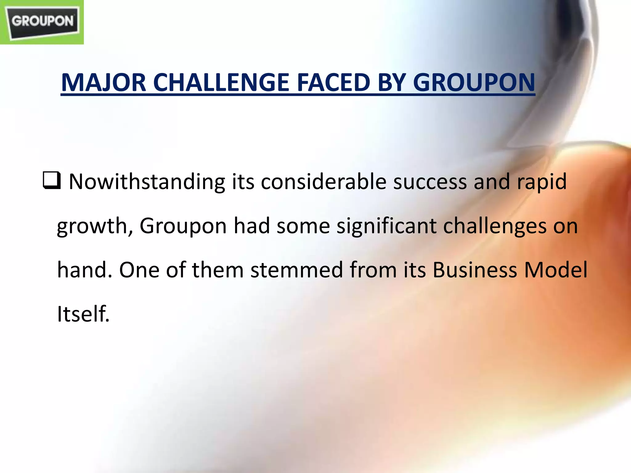 Groupon business model and case | PPT