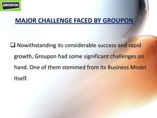 Groupon business model and case | PPT