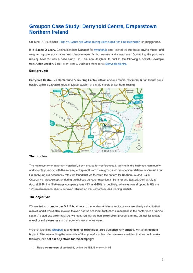 Groupon case study derrynoid centre | PDF