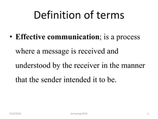 communication skills | PPTX | Mental Health | Diseases and Conditions