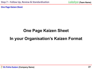 Group or Kobetsu Kaizen Presentation Template | PDF