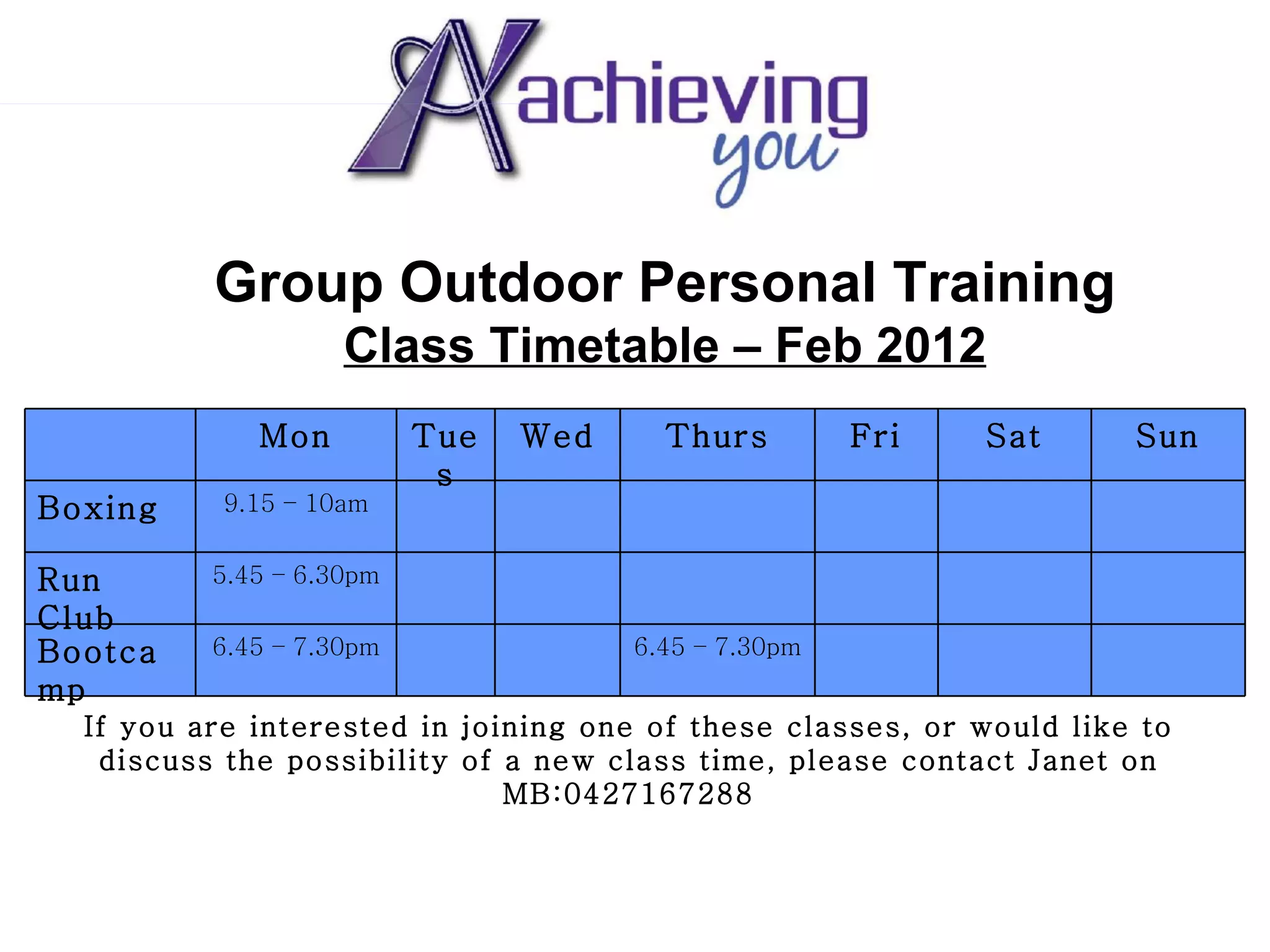 Class Timetable | PPT