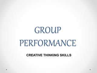 Group performance | PPT