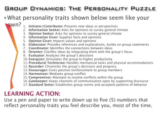 Group Personalities | KEY