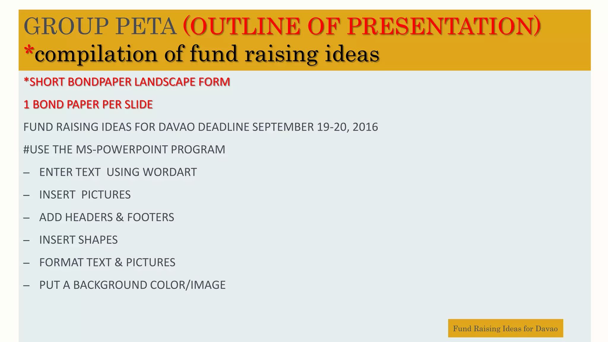 Group peta(sample format) | PPTX