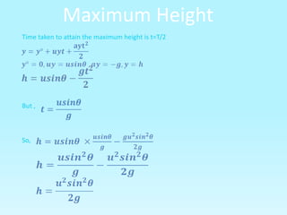 physics project projectile motion | PPTX