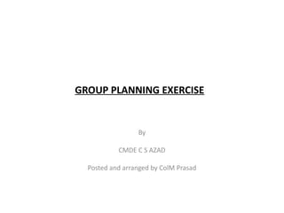Group planning exerccise | PDF