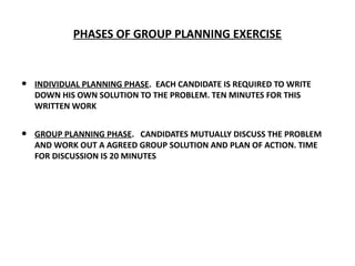 Group planning exerccise | PDF